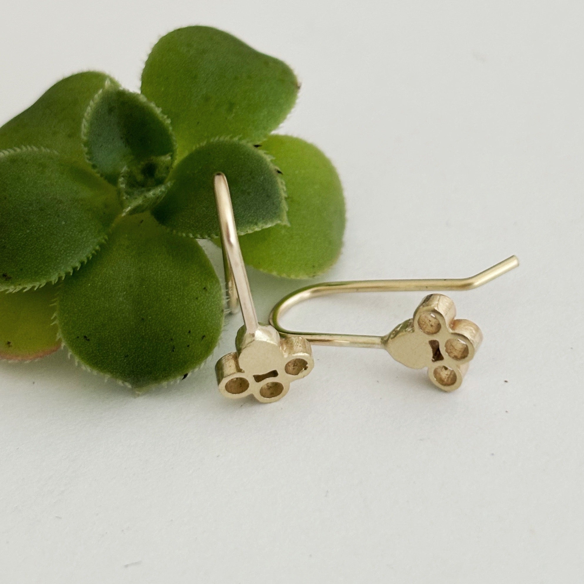Yellow Gold round burst drops – Pip Keane Design