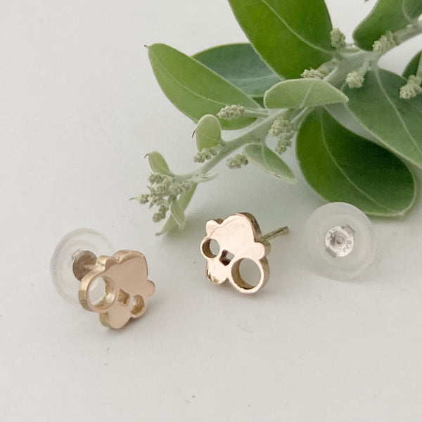 Rose Gold Bubble Reef Studs Handmade in Sydney by Pip Keane Design